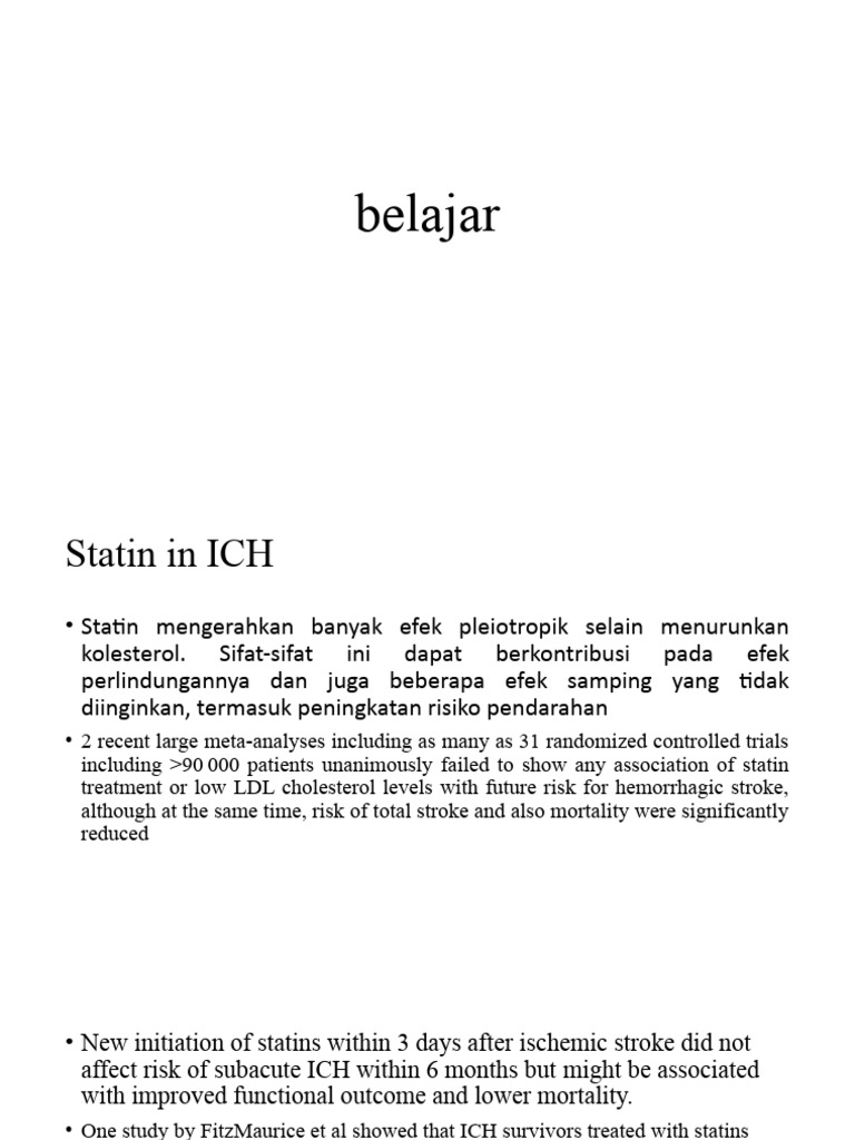 Presentation 1 | PDF | Statin | Stroke