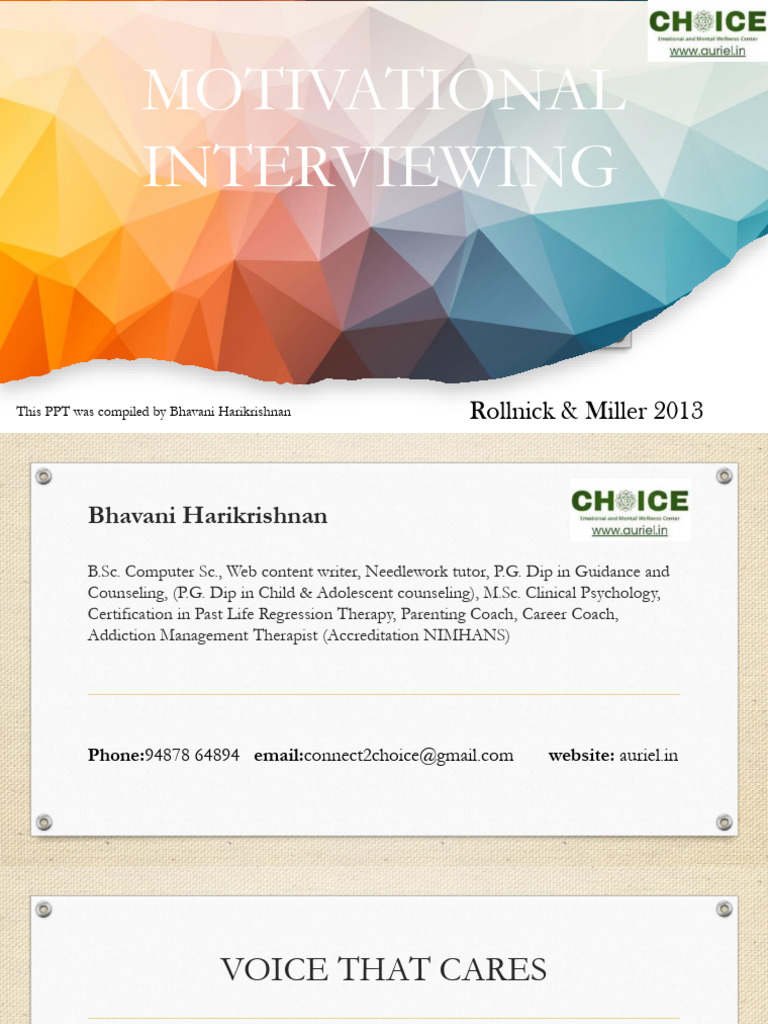 Motivational Interviewing Techniques Guide | PDF | Psychotherapy ...