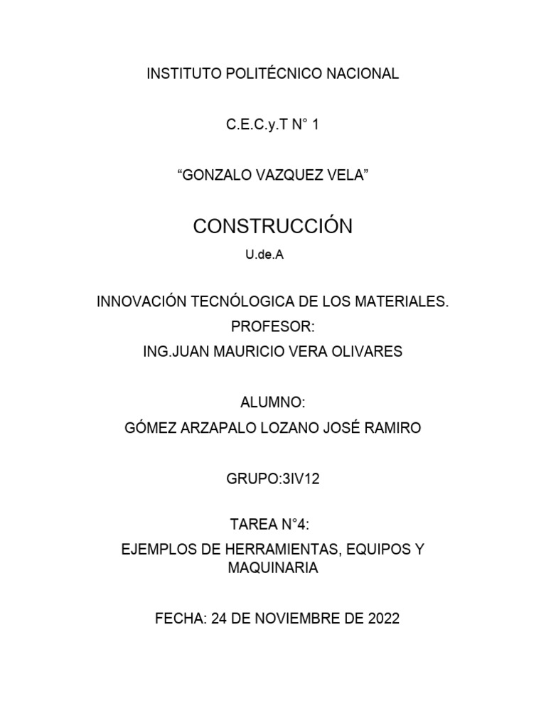 Tarea #7 Clasificación Ejemplos (H-E-M) de HTAS, EQPO Y MAQ | Descargar gratis PDF ...