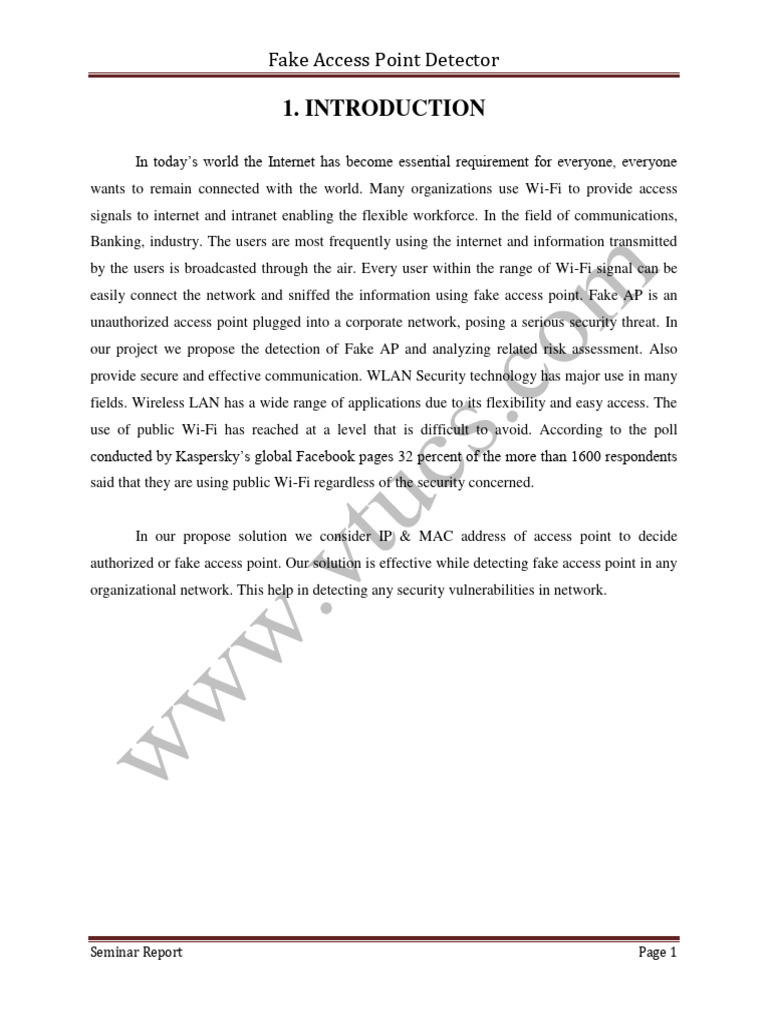 Fake Access Point Detector | PDF | Computer Network | Wireless Access Point