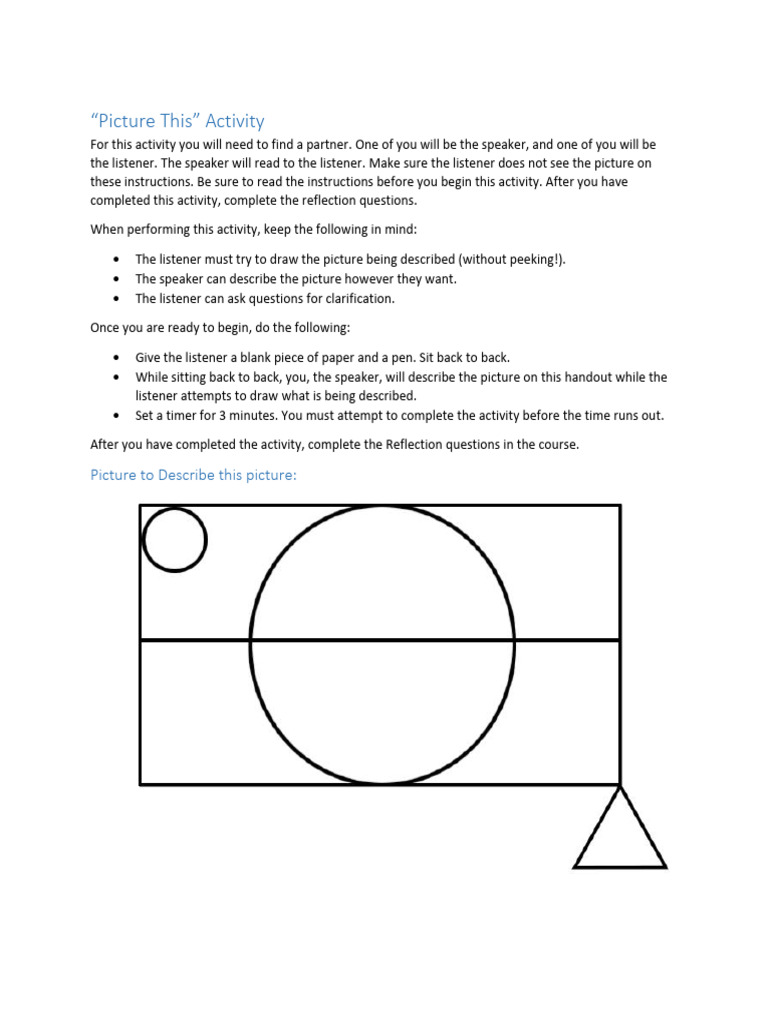 Picture This Activity | PDF