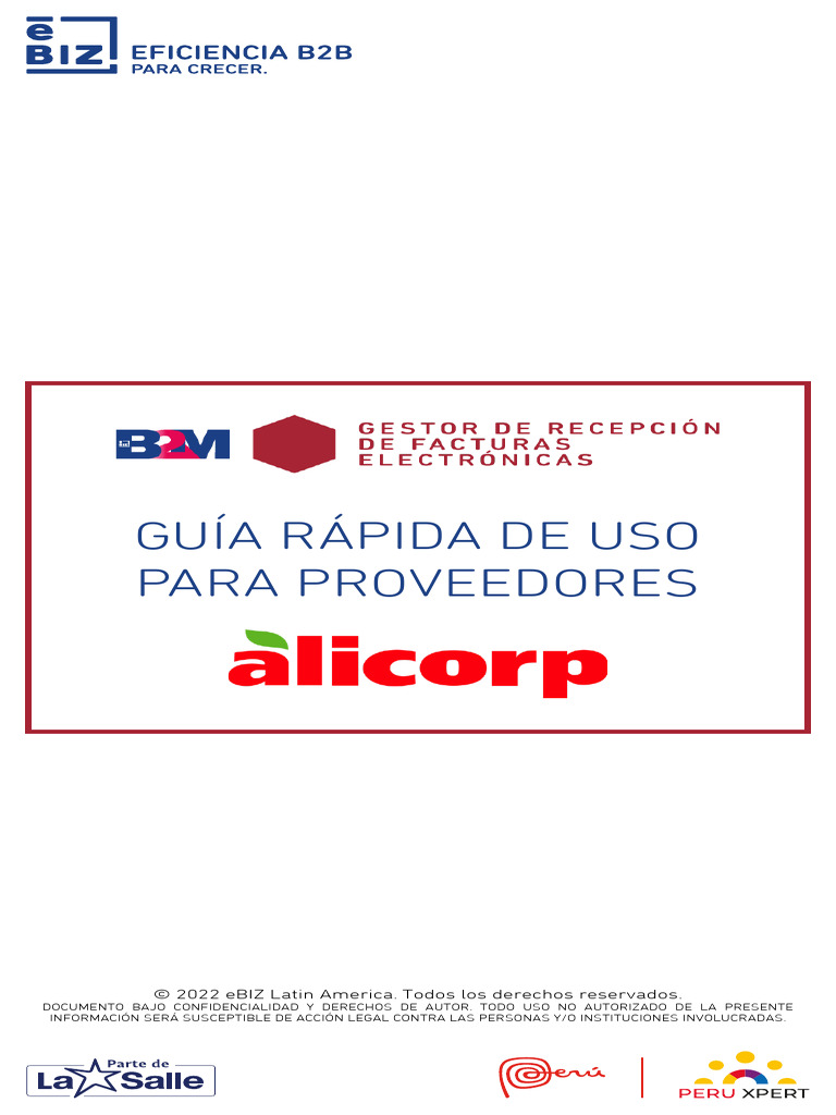 Folleto Instructivo Recepción de Facturas Alicorp | PDF