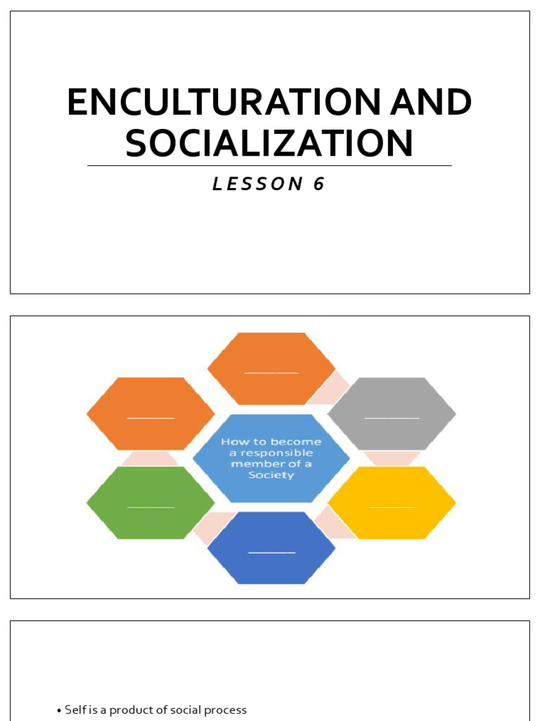 Lesson 6 Enculturation and Socialization | PDF | Socialization ...