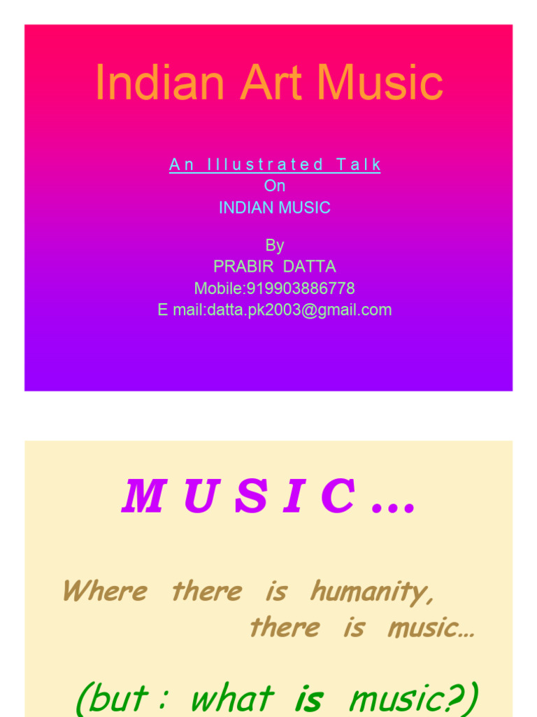Presentation On Indian Classical Music | PDF | Musicology | Classical ...