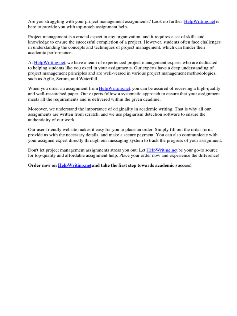 Assignment Project Management | Download Free PDF | Project Management ...