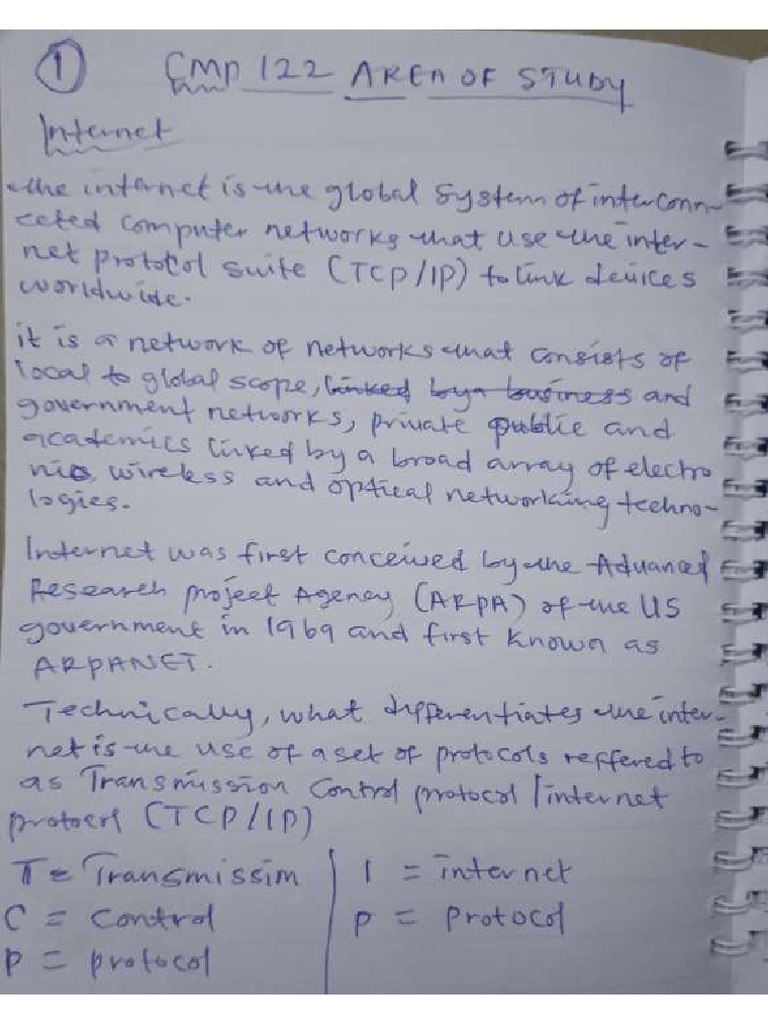 Cmp 122 Area of Concerntrations | PDF