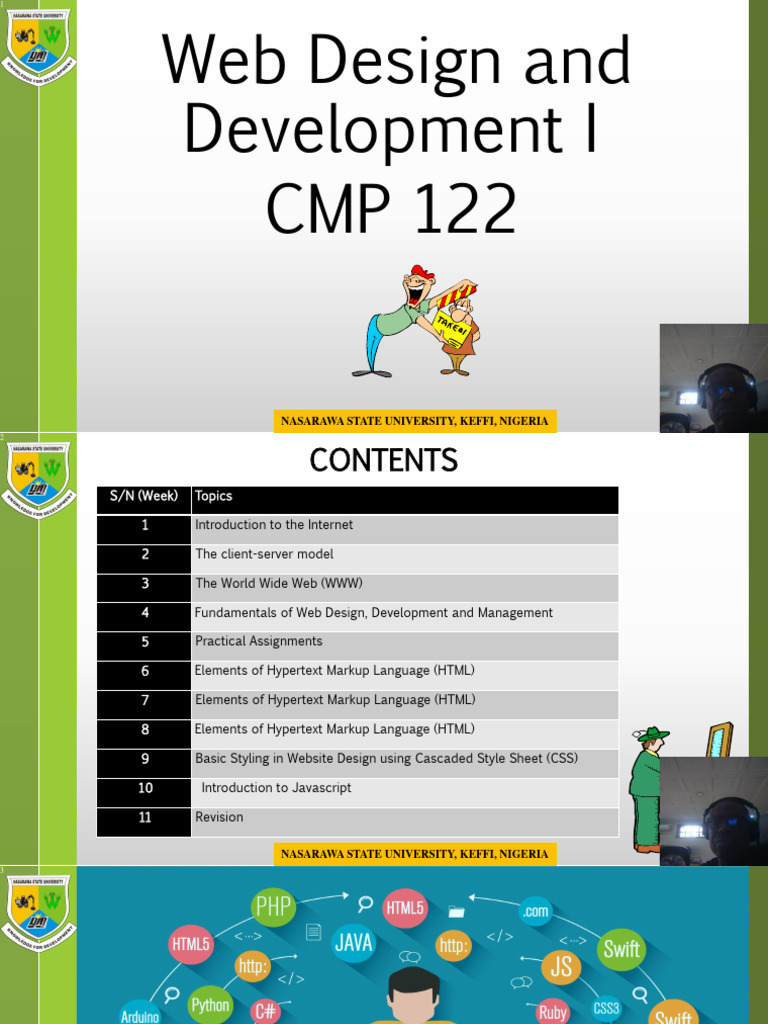 Web Design and Development Course Outline | PDF