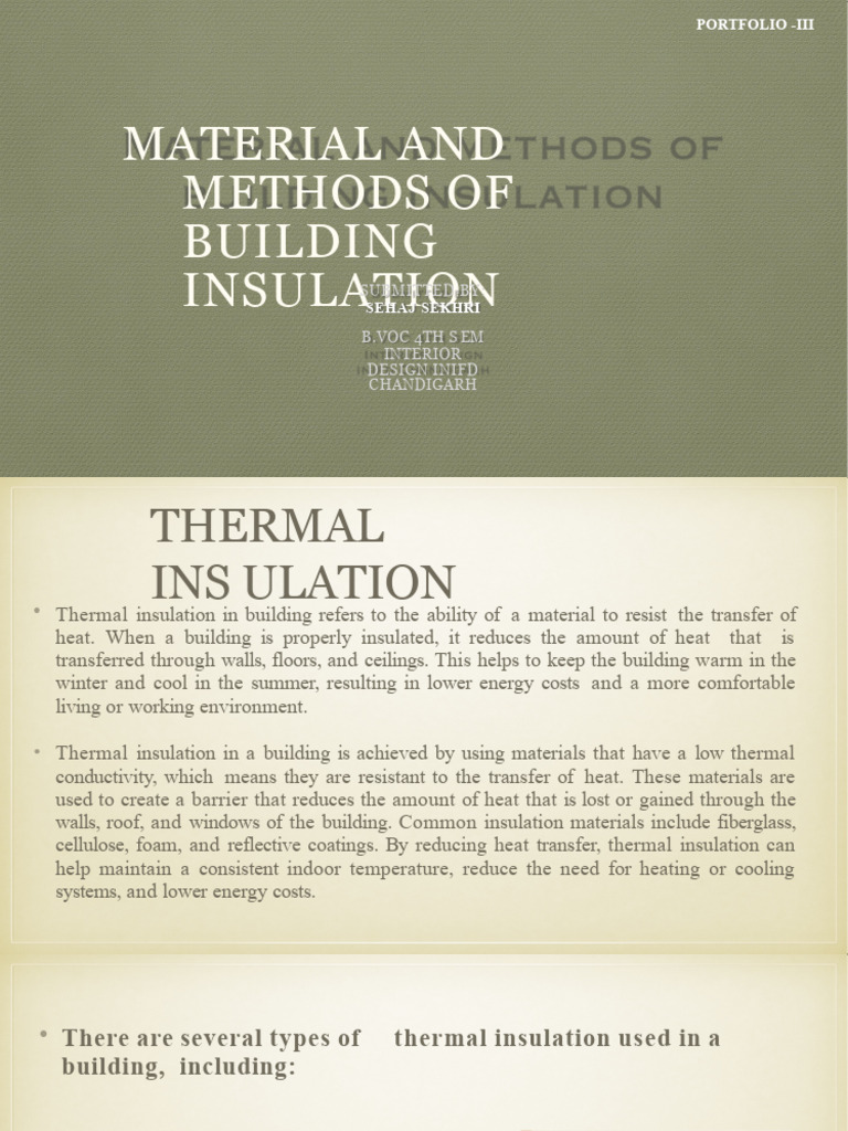 Material and Method of Building Insulation | PDF | Thermal Insulation ...