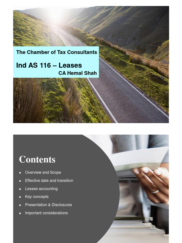Ind AS 116 Hemal Shah 23 9 19 | PDF | Lease | Expense