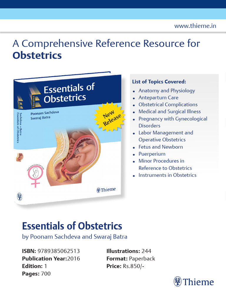 Essentials of Obstetrics Overview | PDF | Obstetrics | Gynaecology