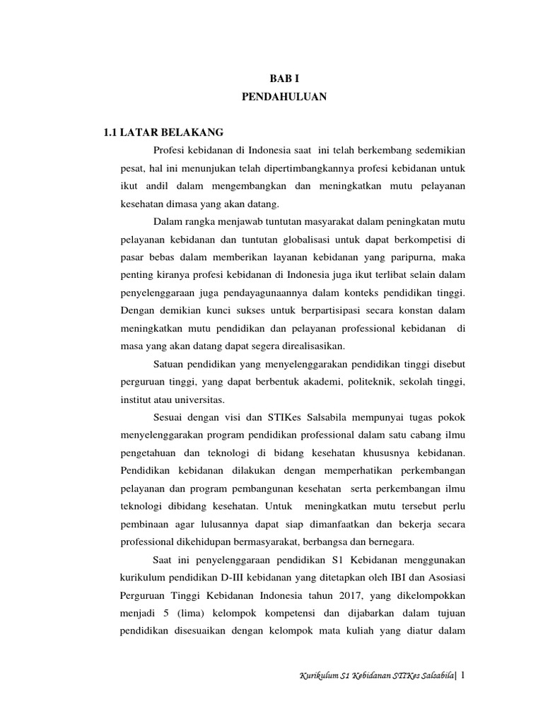 Kurikulum S1 Kebidanan | PDF
