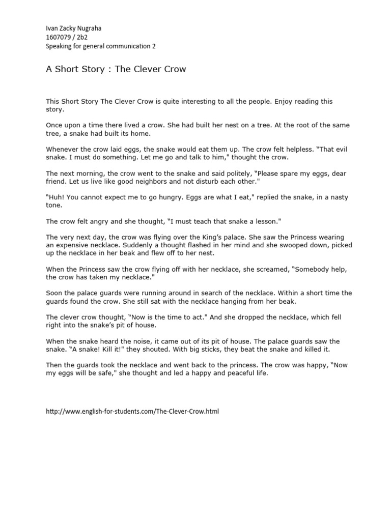 A Short Story | PDF | General Fiction