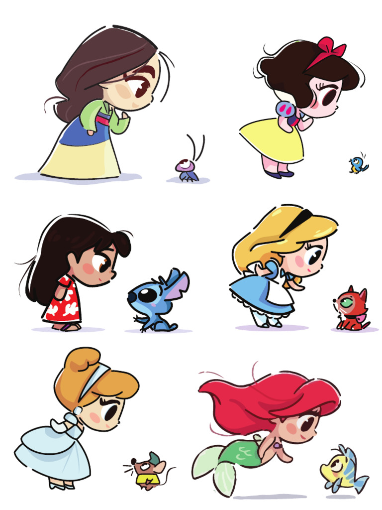 Princesas Chibi Vectores | PDF