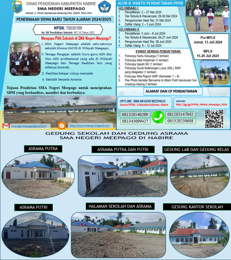 Brosur PPDB SMAN Meepago 24-25 | PDF