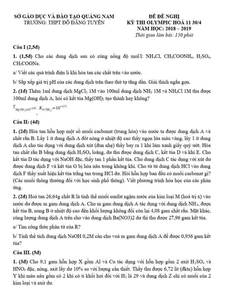 Olympichoa11 Do Dang Tuyen | PDF