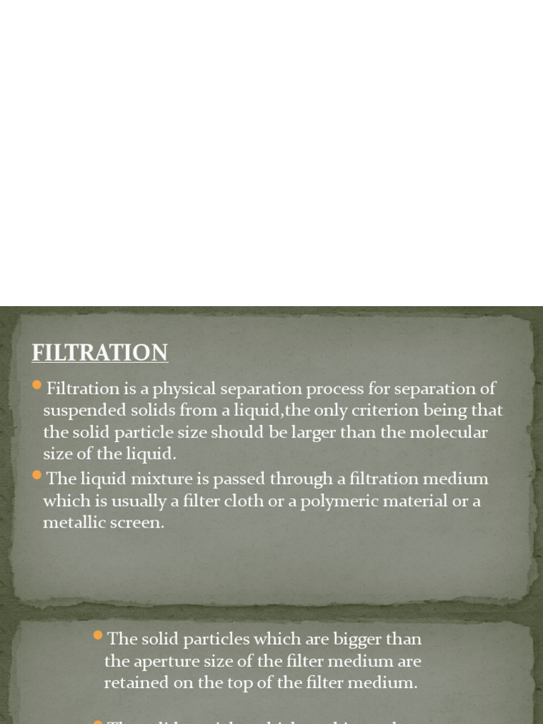 Food Processing Technology - Filtration | PDF | Filtration | Industrial ...