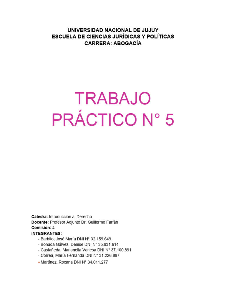 Tp5 Introd | PDF | Castigos | Justicia
