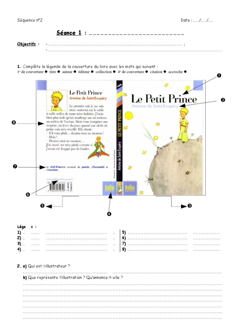 Séquence pédagogique : Le Petit Prince | PDF | Jeux et activités ...