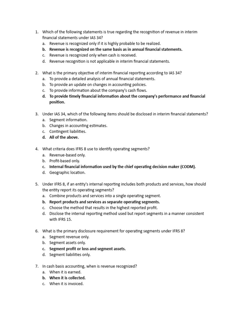Intermediate Accounting III Prelim Exam PDF International
