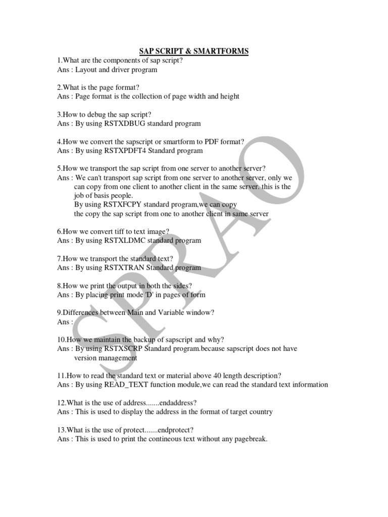 SAP Script & SmartForms Guide | PDF | Computer Program | Programming