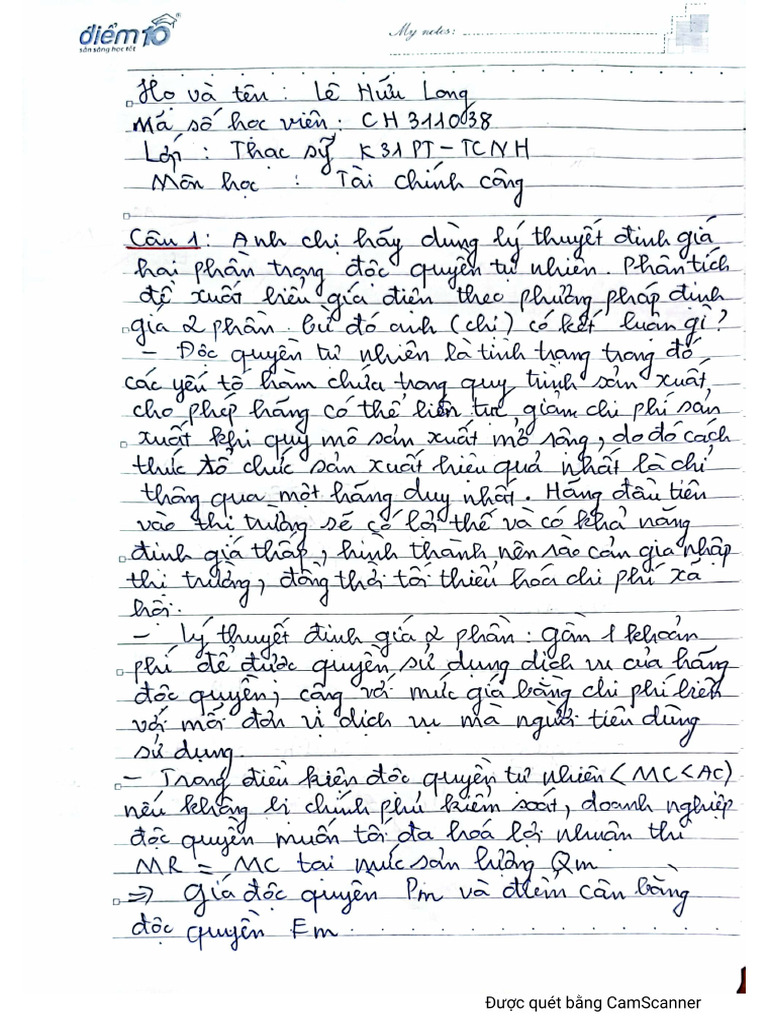 Bai Tap TCC Le Huu Long | PDF