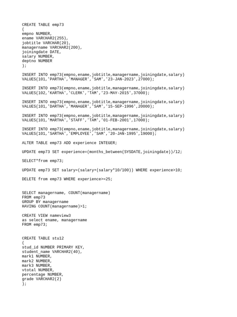 SQL Test Questions | PDF | Information Retrieval | Computer Data