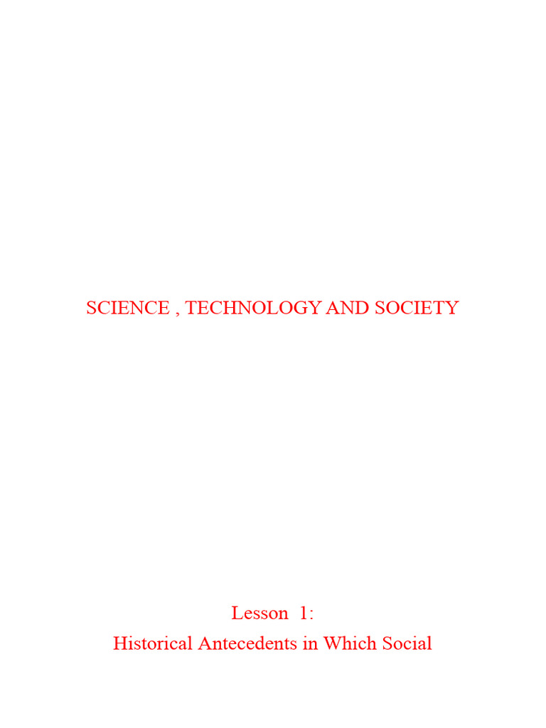 STS Module Chapter 1 2 | PDF | Science | Scientific Revolution