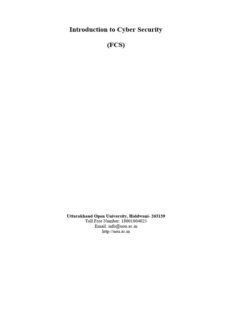 Introduction Cyber Security Pdf Domain Name System Malware