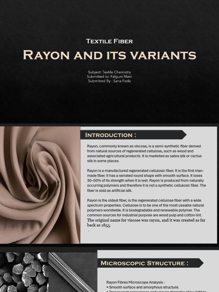 Rayon Presentation | PDF | Rayon | Fibers