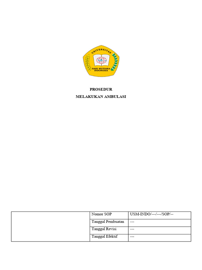 Sop No. 30 KDK Ambulasi | PDF