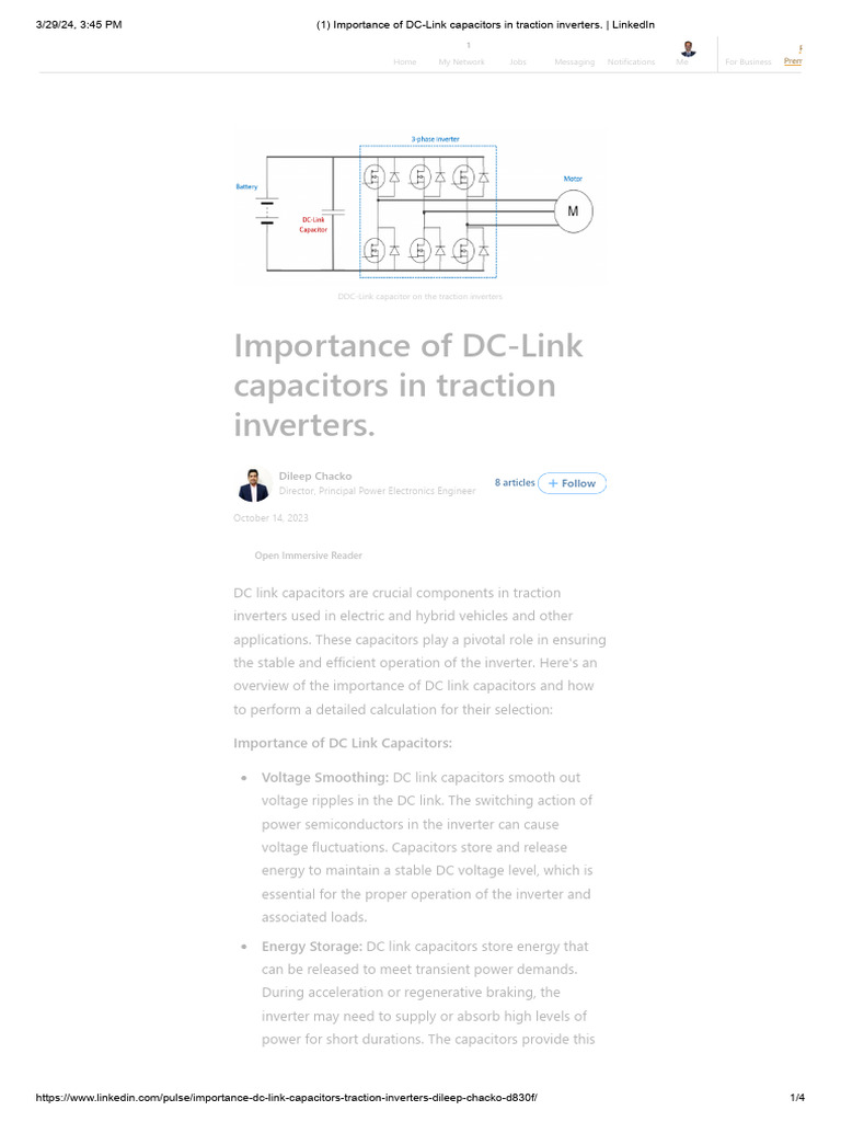 Importance of DC-Link Capacitors in Traction Inverters. - LinkedIn ...