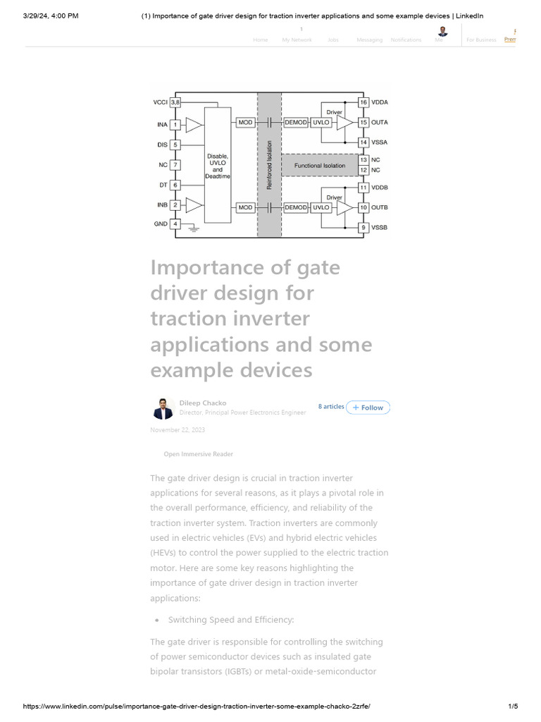 Importance of Gate Driver Design For Traction Inverter Applications and ...