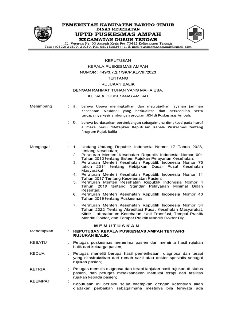 SK Rujuk Balik. Editing | PDF