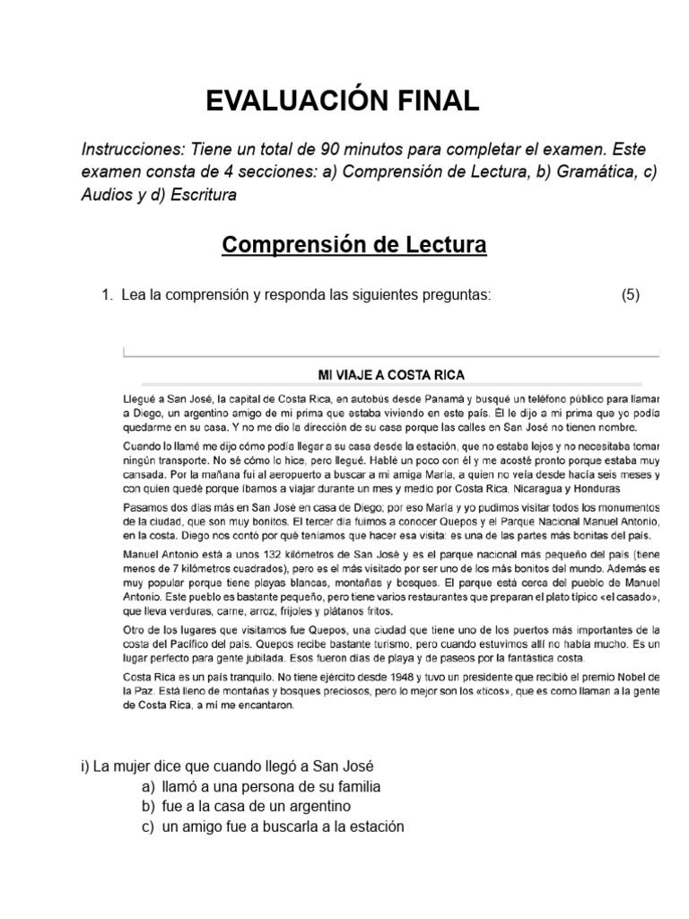 EVALUACIÓN FINAL A2 | PDF