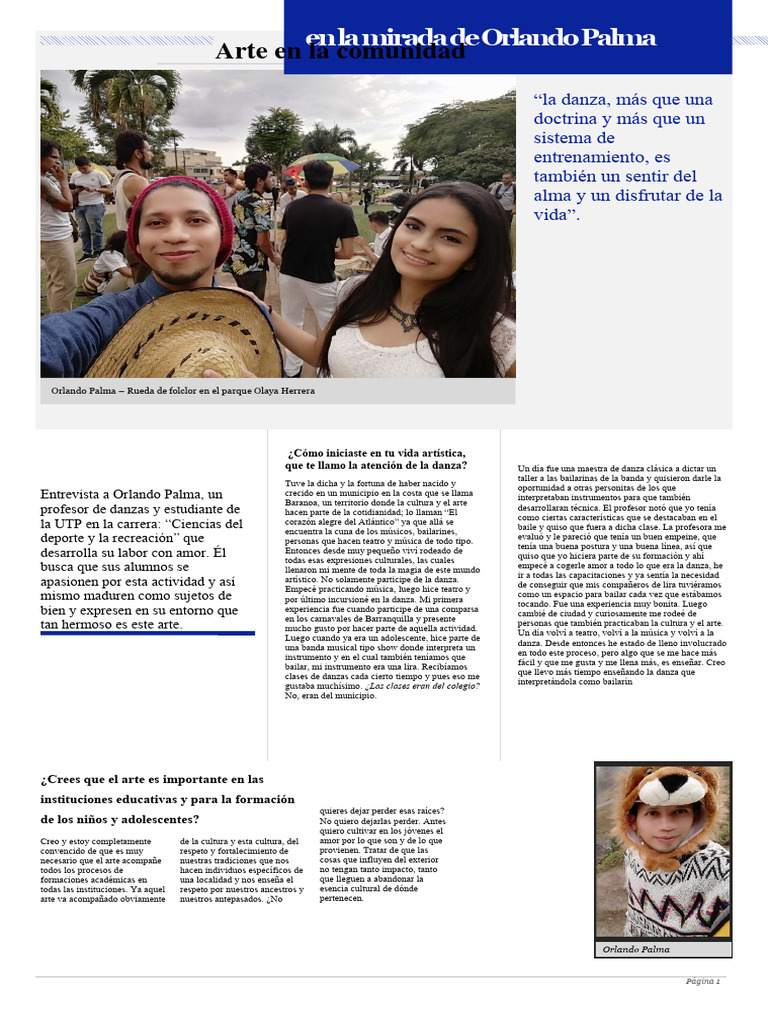 Arte en La Comunidad (Prensa) | PDF | Bailes | Maestros