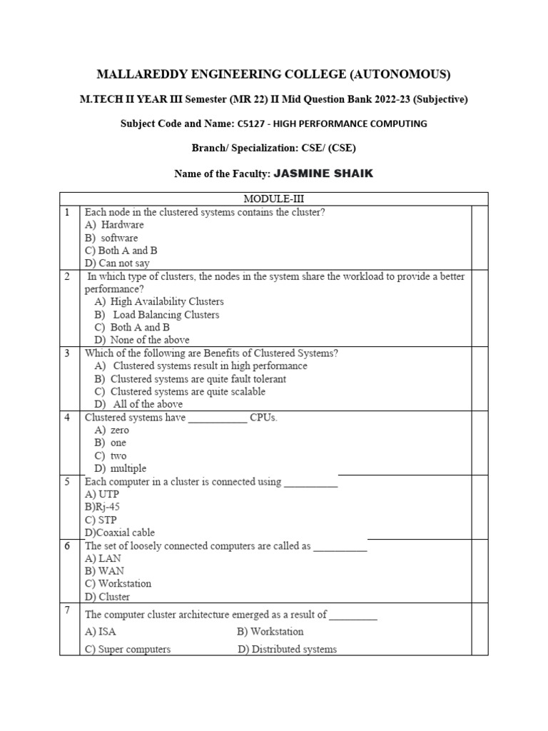 HPC Mid2 Obj Ans | Download Free PDF | Logic Gate | Virtual Private Network