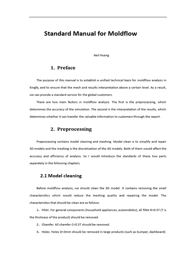 Standard Manual For Moldflow | PDF | Building Engineering | Applied And ...