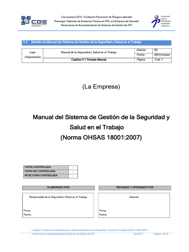Guia para Manual OHSAS | PDF | Business
