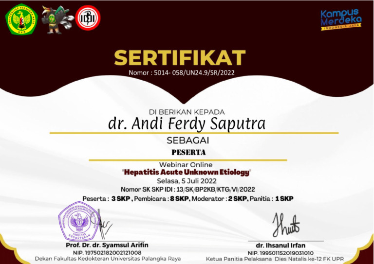Dr. Andi Ferdy Saputra | PDF