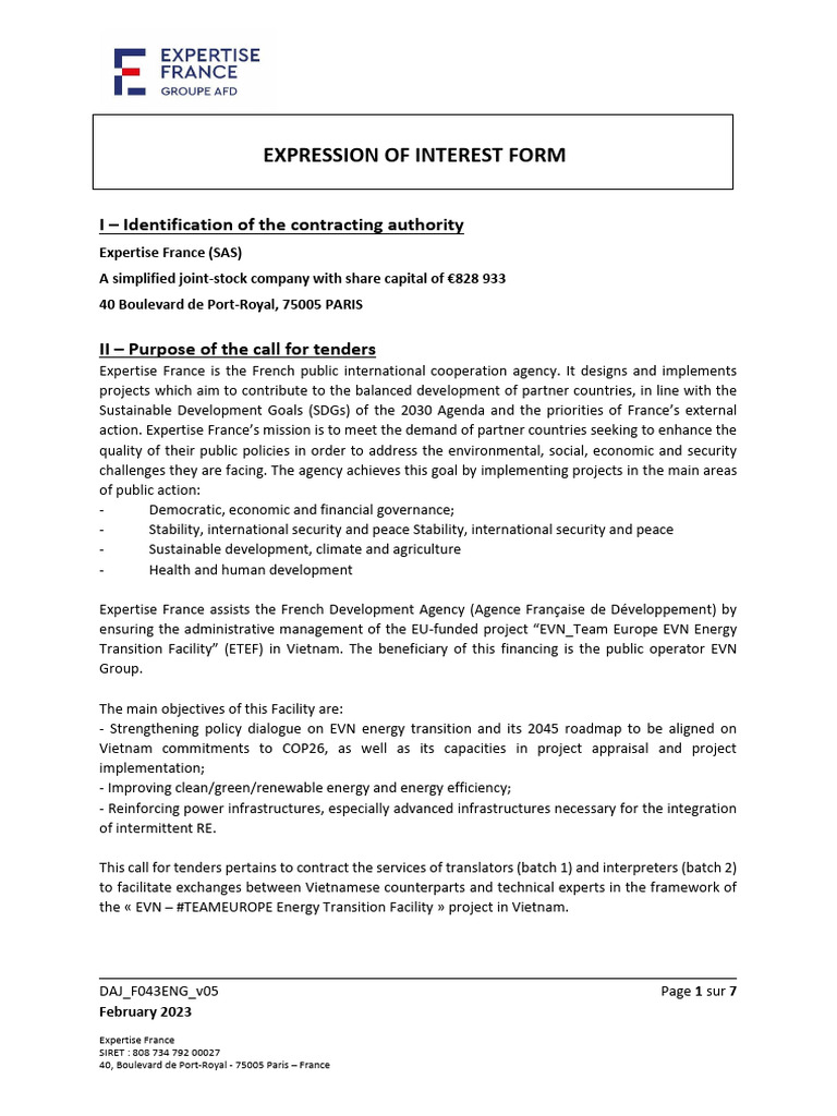 Apr 15 Expression of Interest Form Etef Translation and Interpretation ...