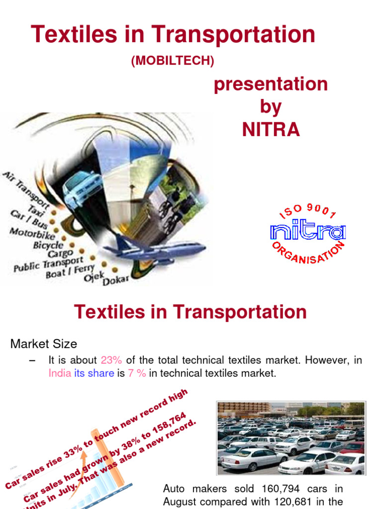 Textiles in Transportation: Presentation by Nitra | PDF | Airbag ...