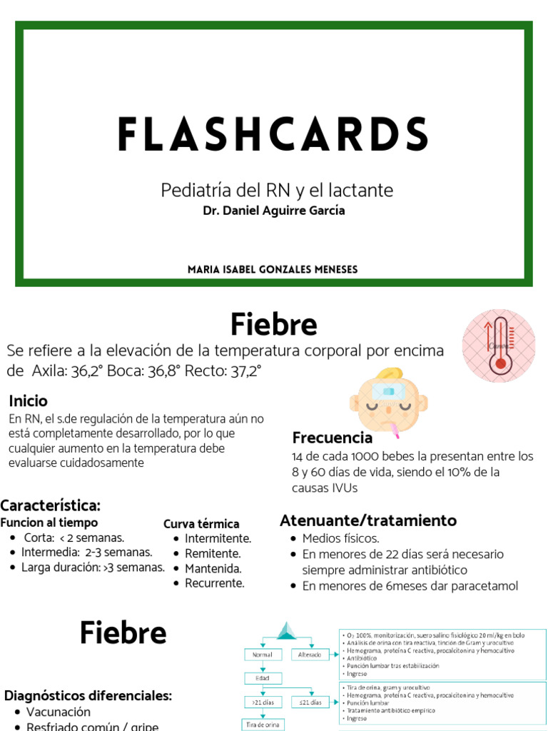 Flashcards Pedia 1 | PDF | Alergia | Diarrea