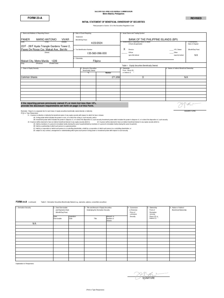 Paner, Mario Antonio Vivar (23 April 2024) | PDF | Securities (Finance ...