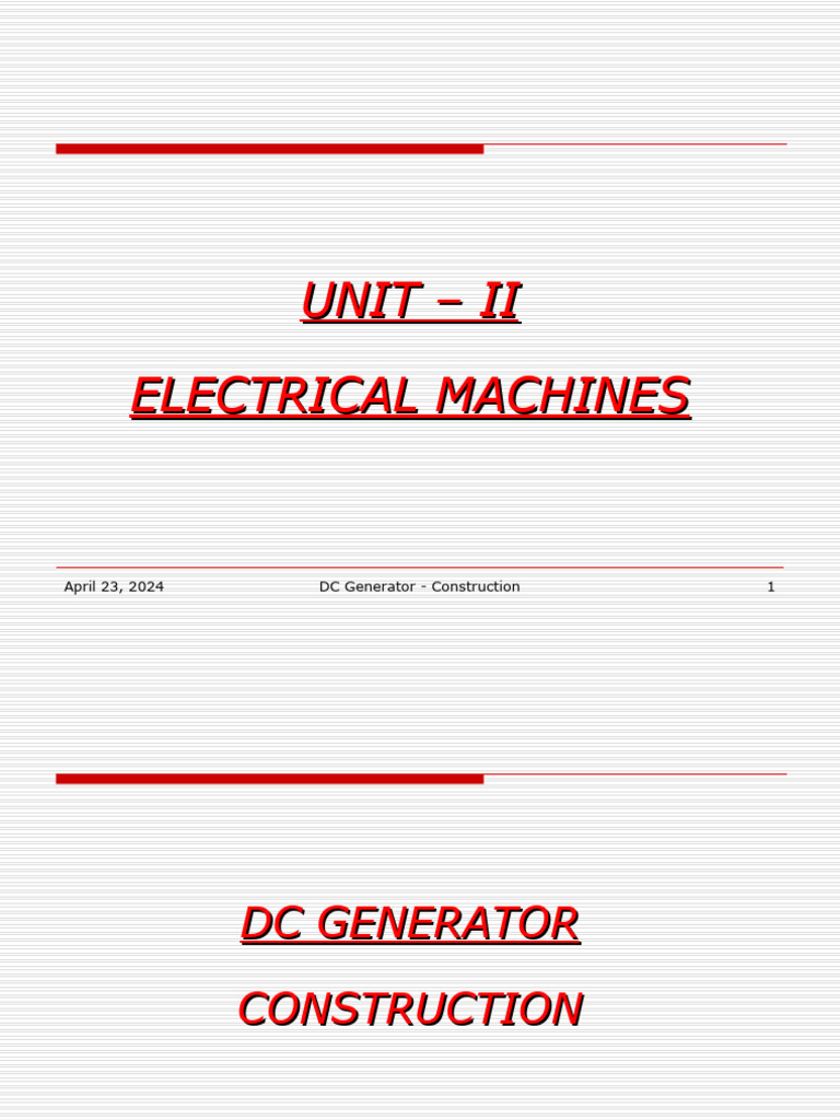DC Generator - Construction & Types | PDF | Electric Generator | Electromagnetic Induction