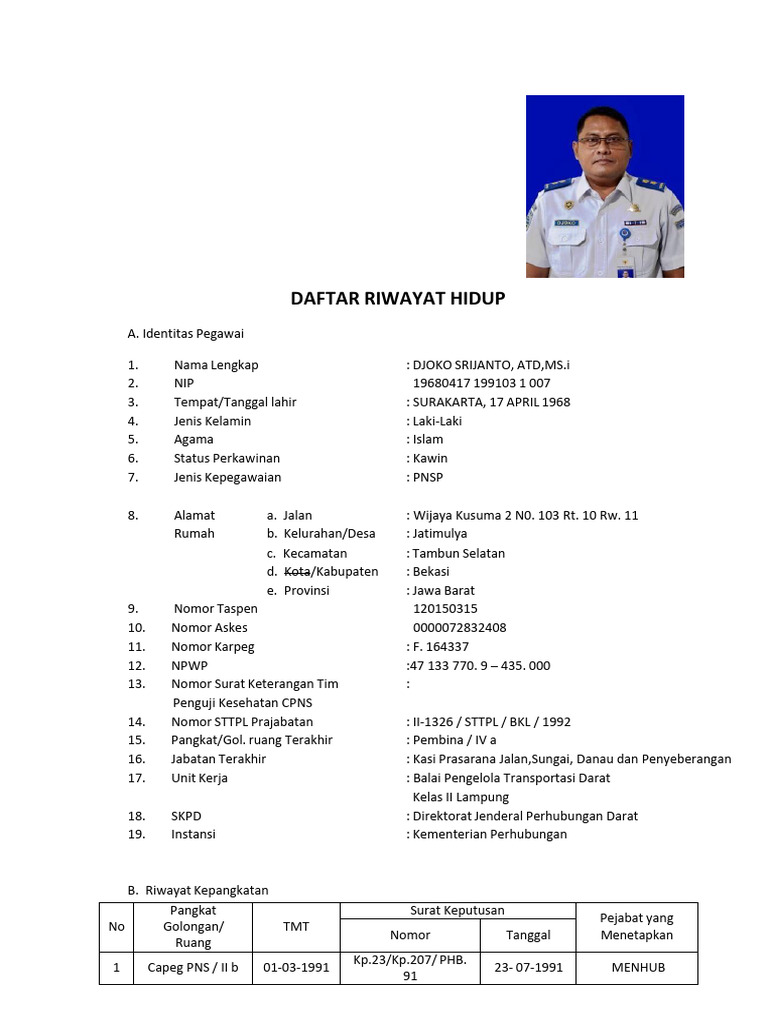 CV - Djoko Srijanto BARU | PDF