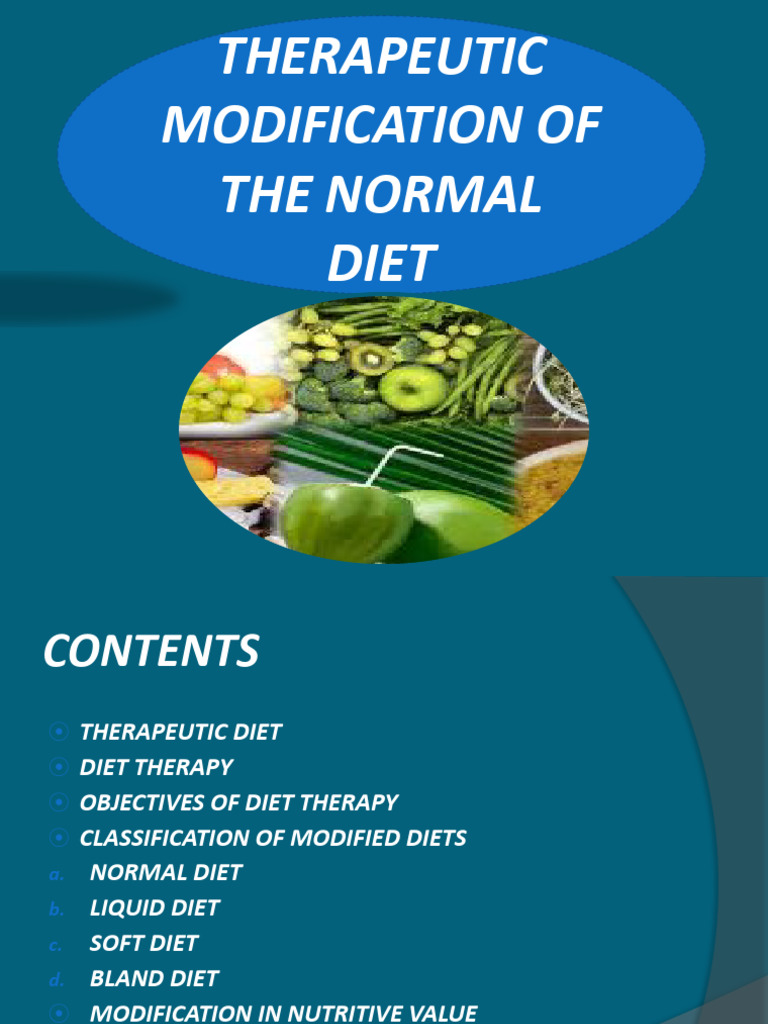 Therapeutic Diet | PDF | Foods | Dietary Fiber
