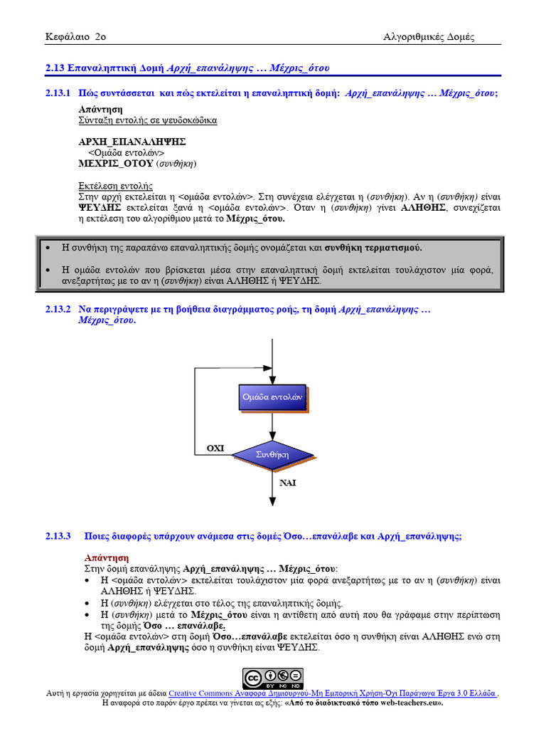 ΔΟΜΗ ΕΠΑΝΑΛΗΨΗΣ | PDF