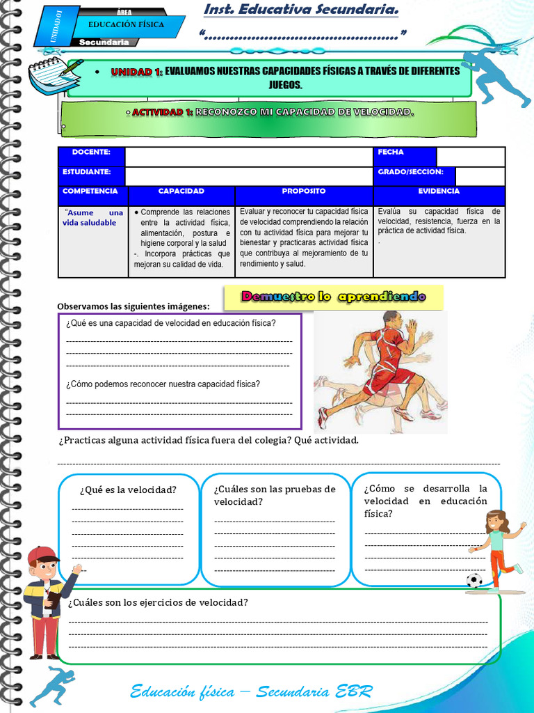A - 5° Act 1 Fisica Sem1 | PDF | Educación Física | Velocidad