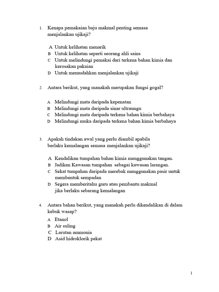 Pat 2022 Kertas 1 | PDF