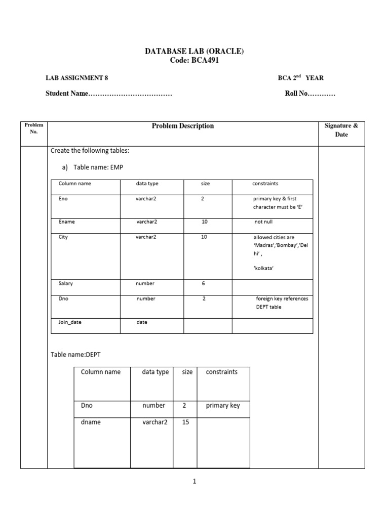 DBMS Assignment - Bca2 - 8 | PDF | Databases | Information Technology ... DBMS Assignment - Bca2 - 8 | PDF | Databases | Information Technology ...